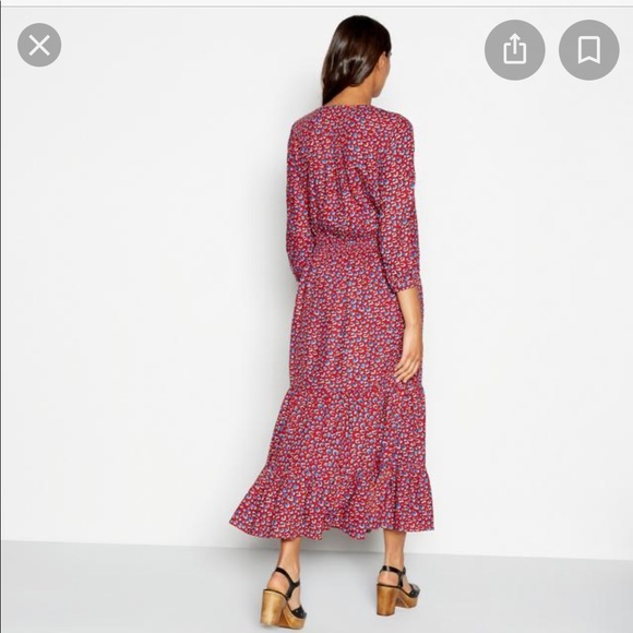 Principles | Dresses | Nwot Principles Red Animal Print Boho Midi Dress ...